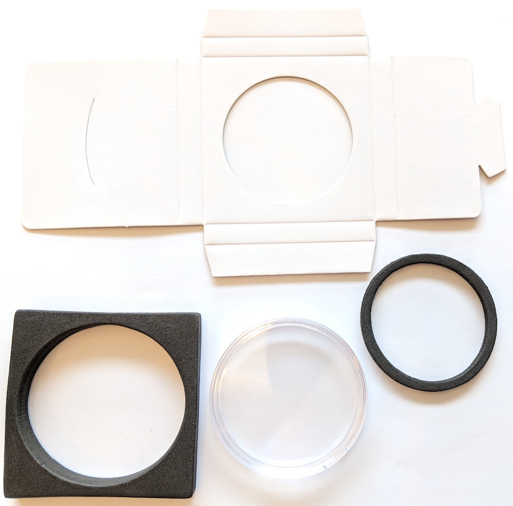 Acrylic coin capsule with EVA foam insert – Landsharkz